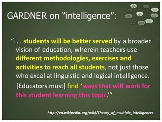 Comm skills & multiple intelligences approach to communicative teaching | PDF | Educational ...