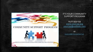 About Community Support Program | PPTX
