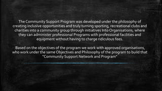 About Community Support Program | PPTX