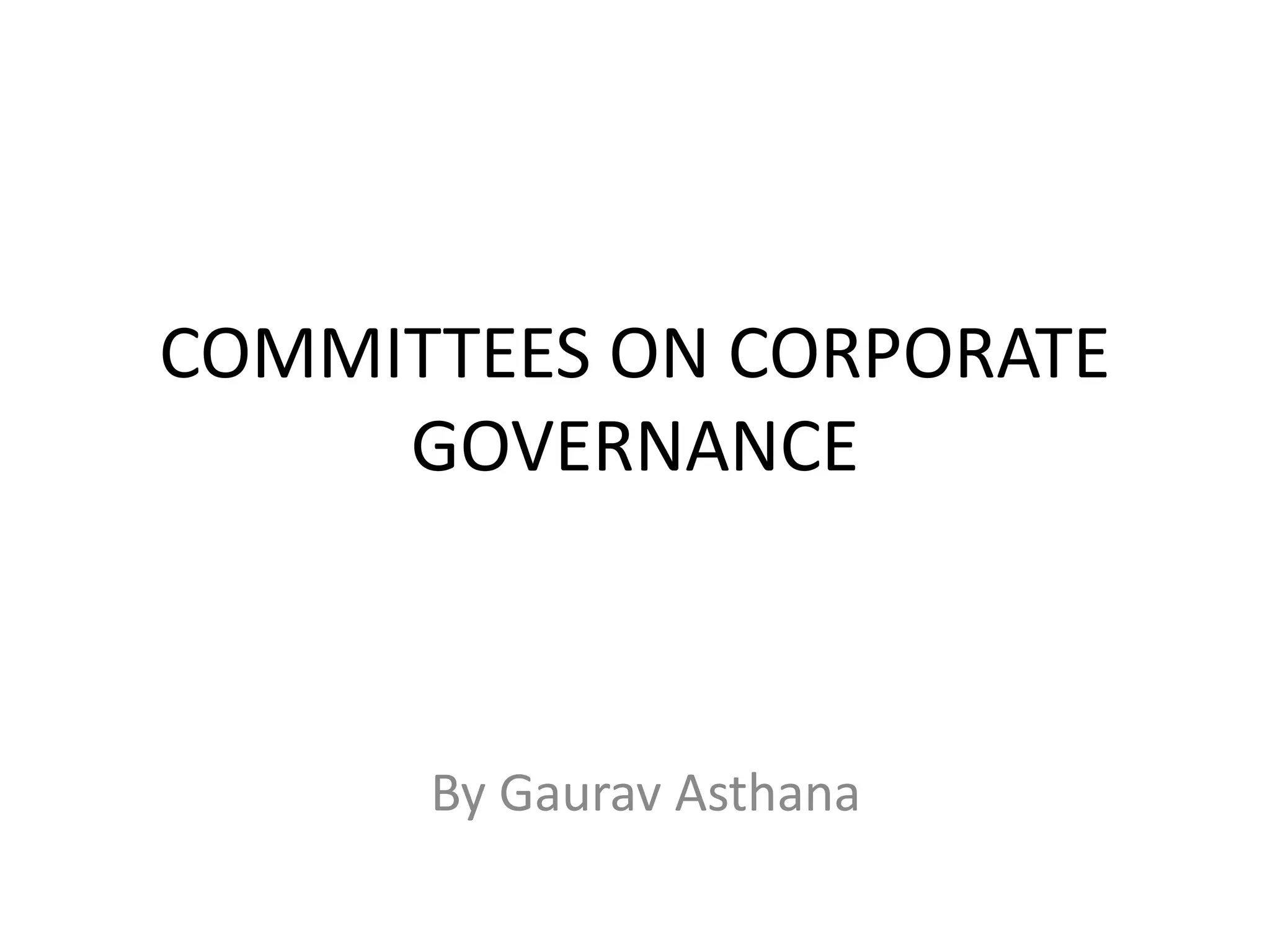 Corporate Governance Committee | PPTX