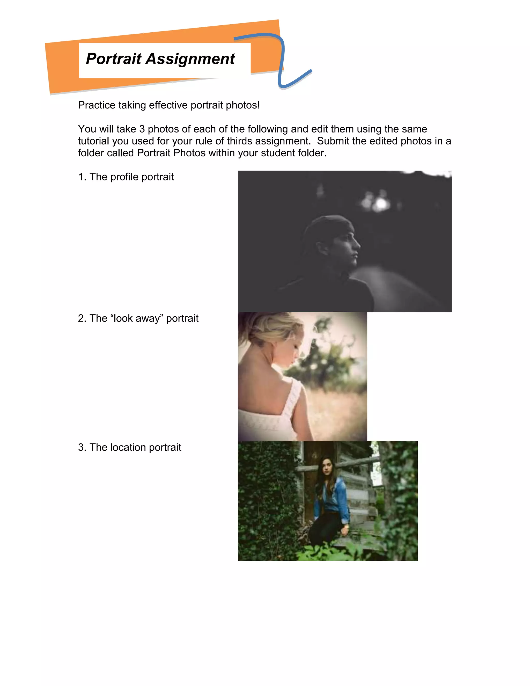 Portrait Assignment Handout | DOCX