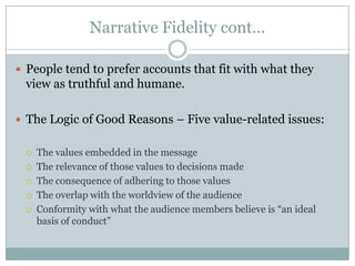 Comm Theory Narrative Paradigm | PPTX