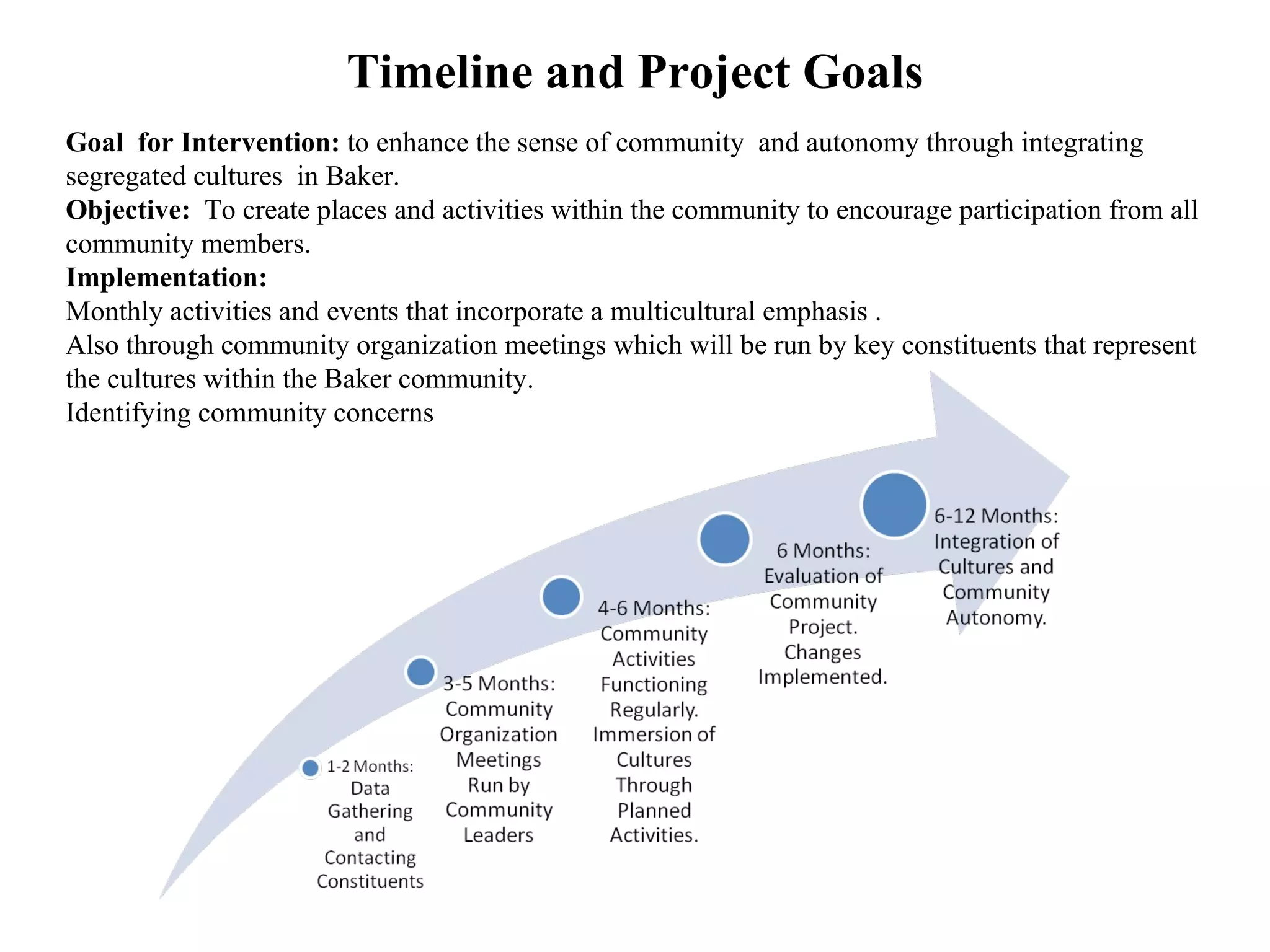 Baker Community Project Timeline | PPT