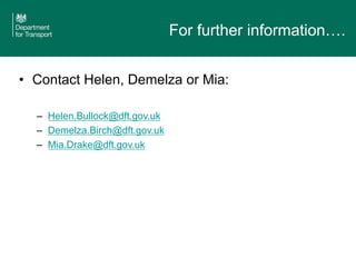 DfT evidence on public attitudes to sharing | PPT