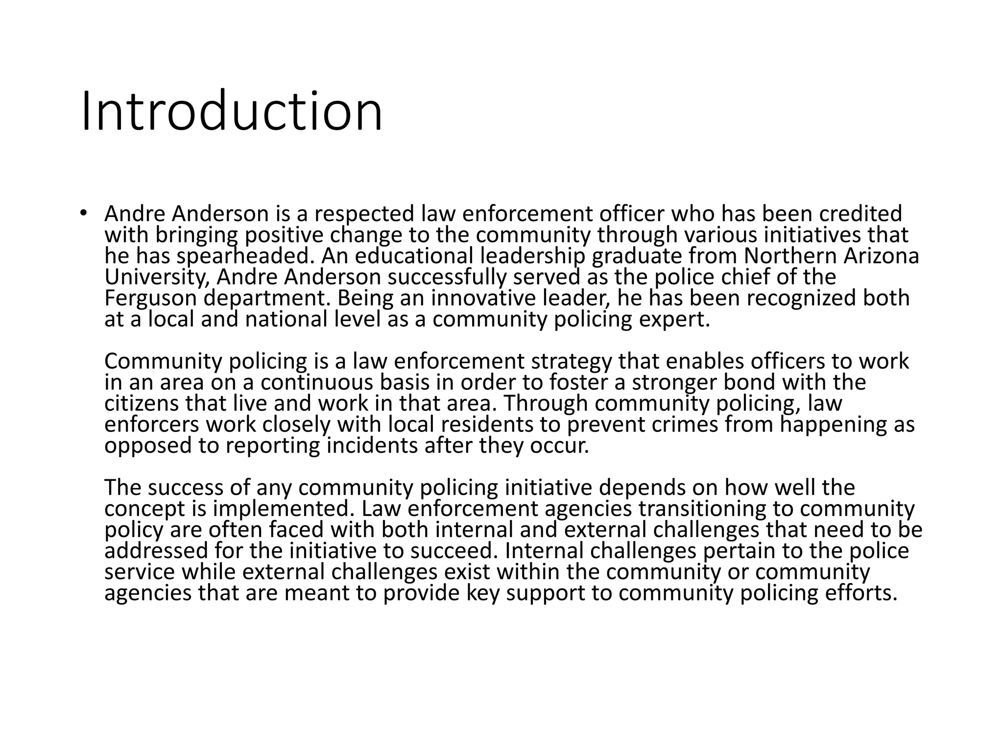 Challenges That Hinder Effective Community Policing | PPTX