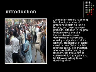 Communal clashes in india | PPT
