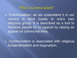 Communalism | PPTX
