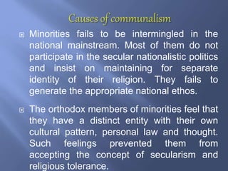 Communalism | PPTX | Islam | Religion & Spirituality
