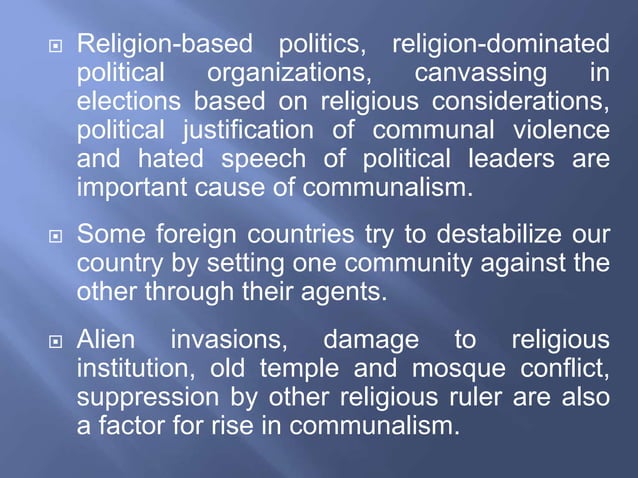 Communalism | PPTX | Islam | Religion & Spirituality