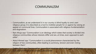 Communalism | PPTX