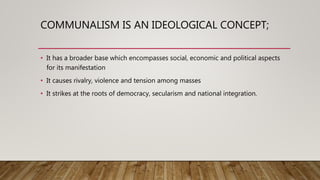 Communalism | PPTX