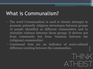 Communalism final ppt | PPTX