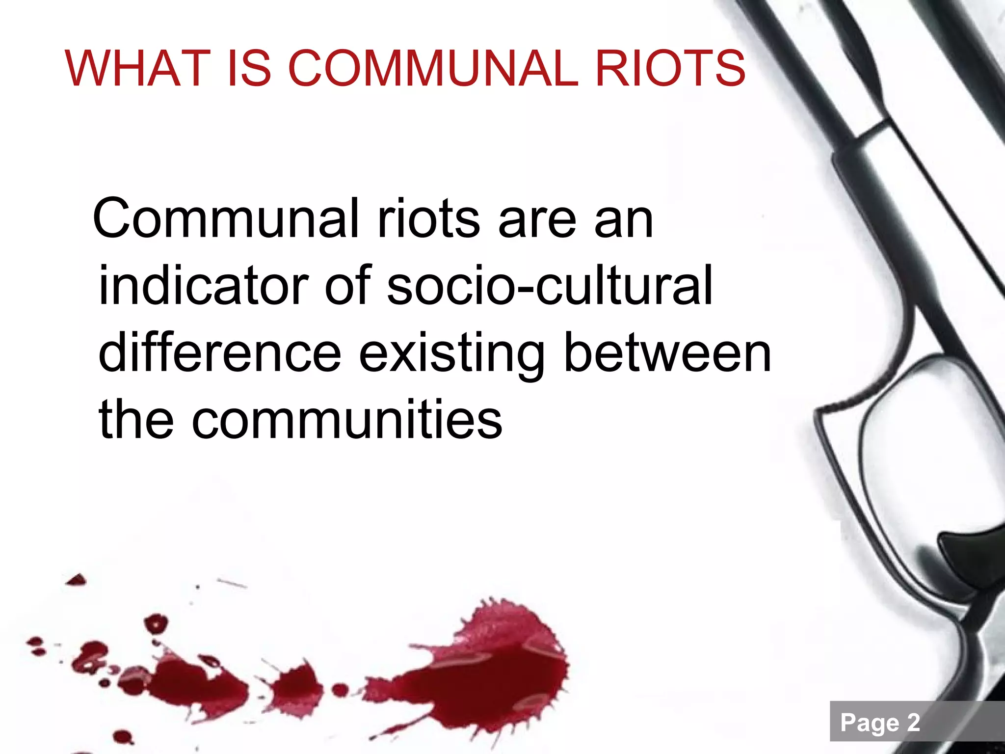 Communal riots | PPT