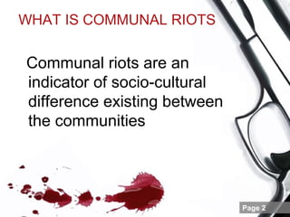 Communal riots | PPT