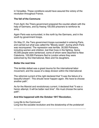 The Paris Commune 1871 was the first socialist state | PDF | War and ...