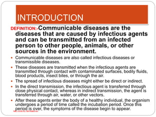 Communicable and non communicable disease | PPTX