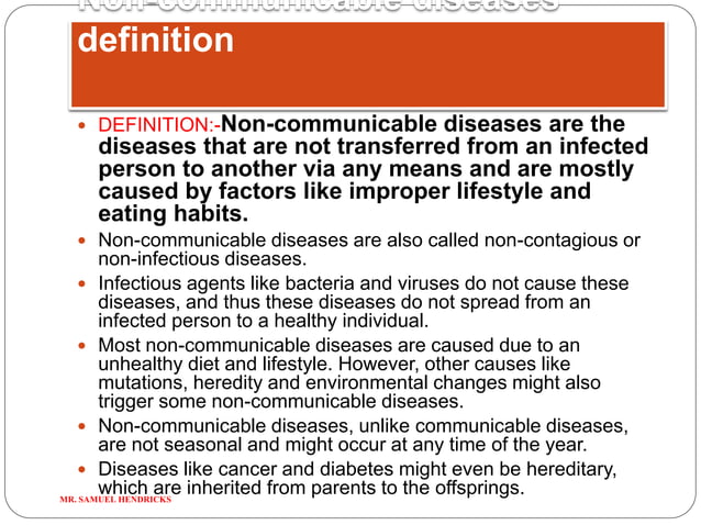 Communicable and non communicable disease | PPTX | Infectious Diseases ...
