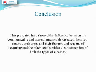 Communicable and Non-communicable Diseases | PPTX