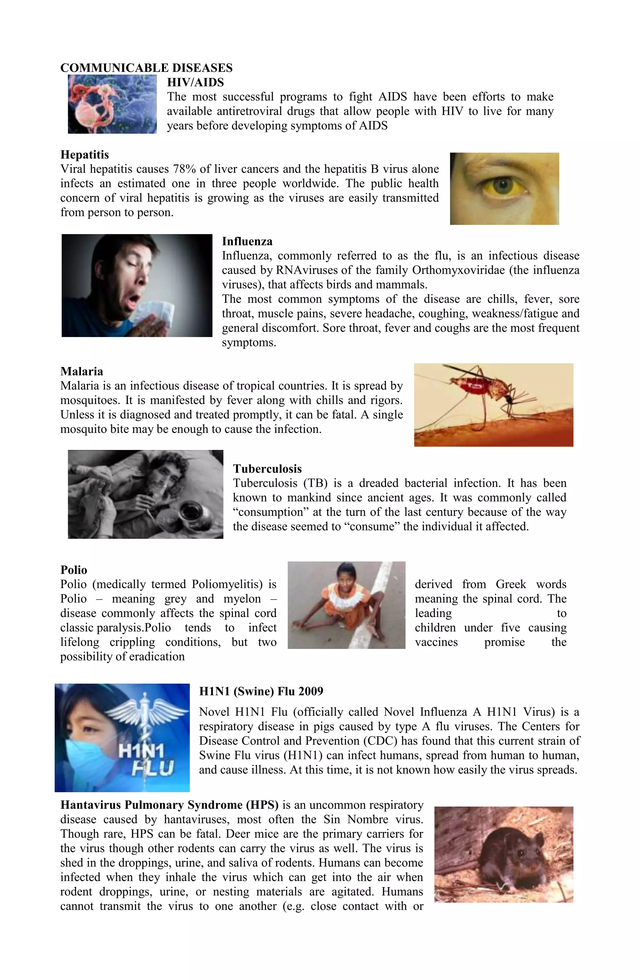 Communicable and non communicable diseases | PDF