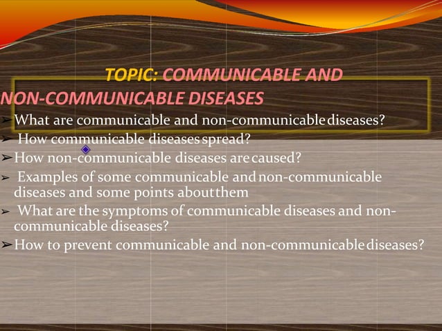 Communicable and non communicable diseases.pptx
