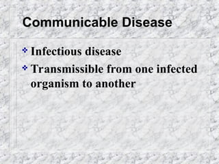 Communicable Disease is about how disease can spread | PPT