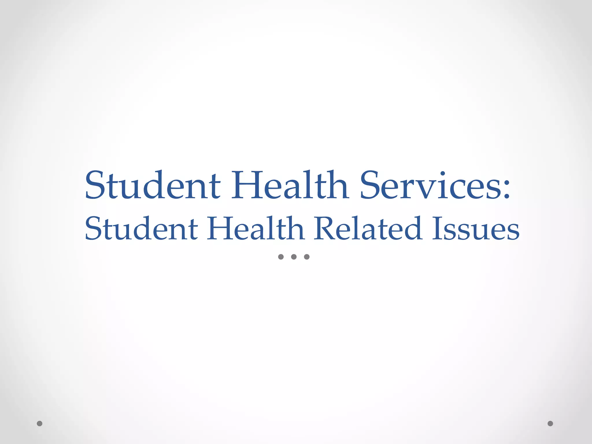 Communicable disease and student health related issues | PPT