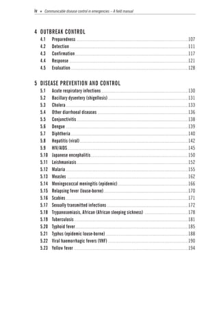 Communicable disease control in emergencies | PDF