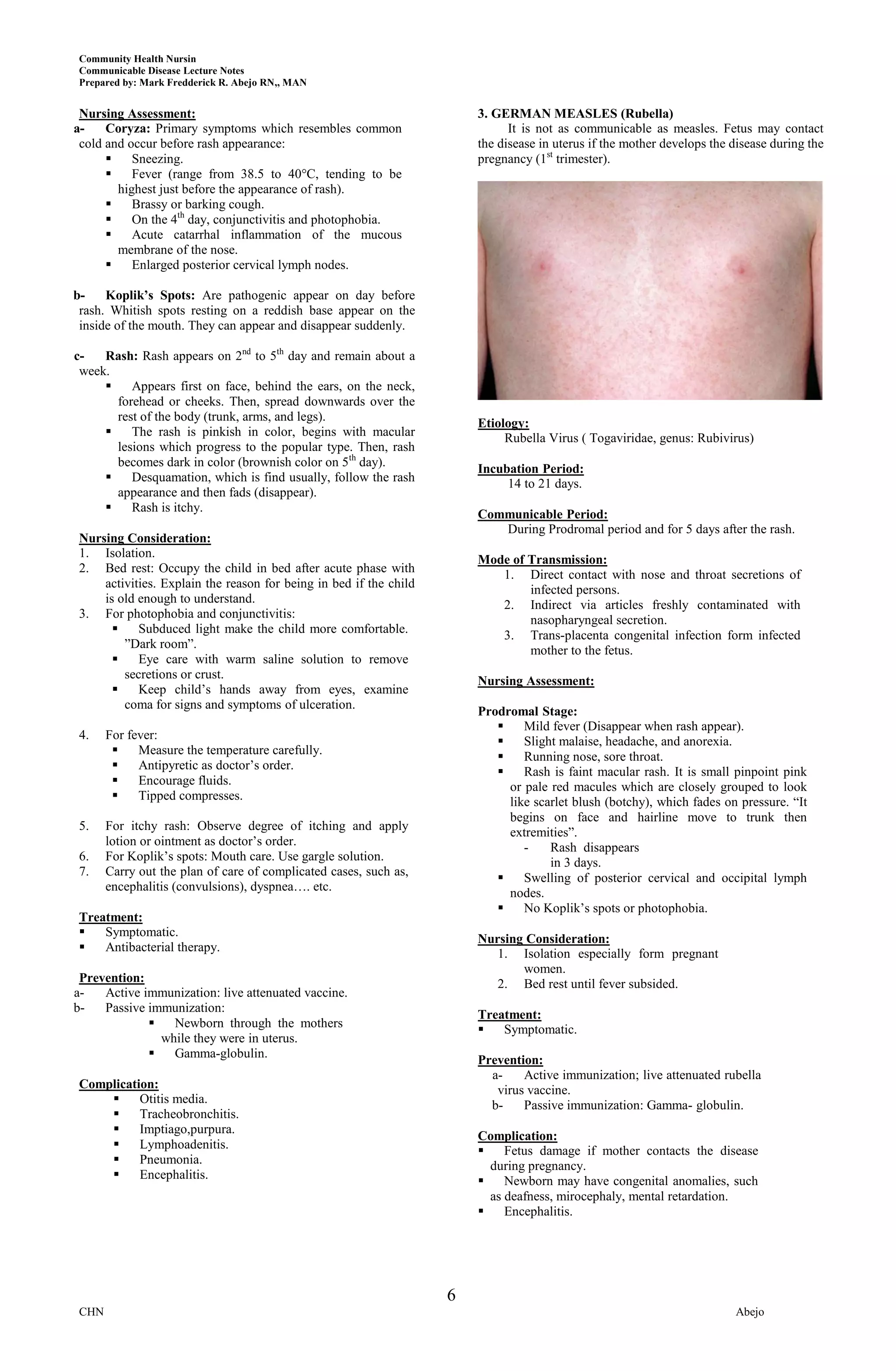 Communicable Disease Handouts | PDF