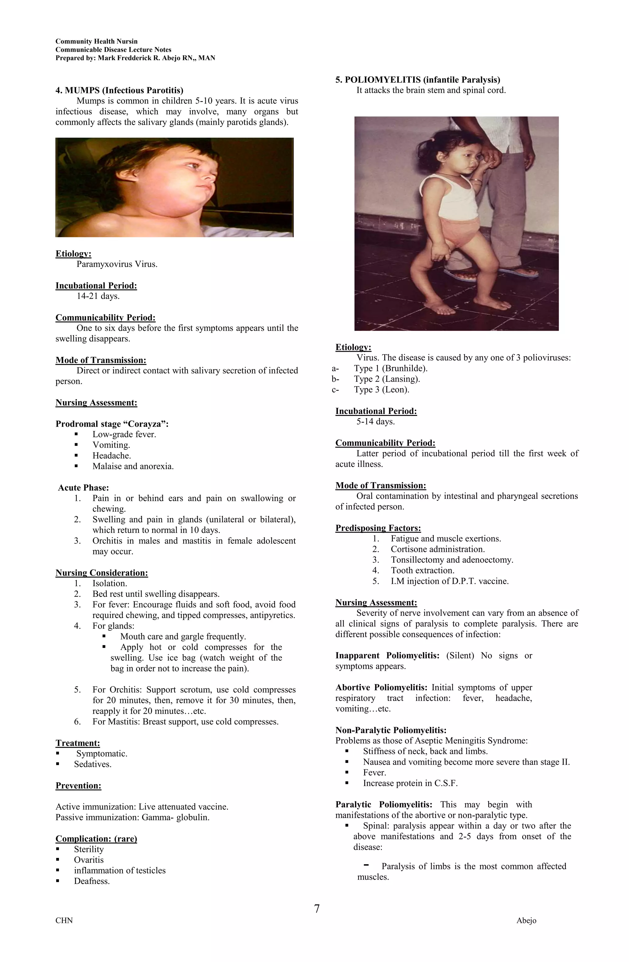 Communicable Disease Handouts | PDF