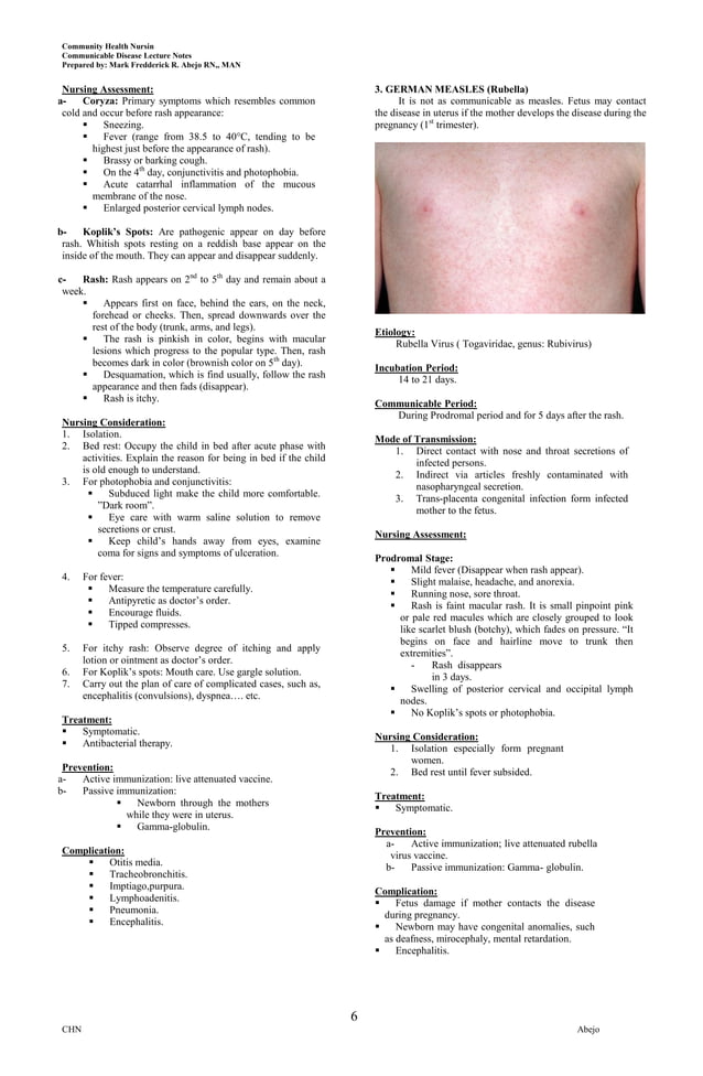 Communicable Disease Handouts | PDF