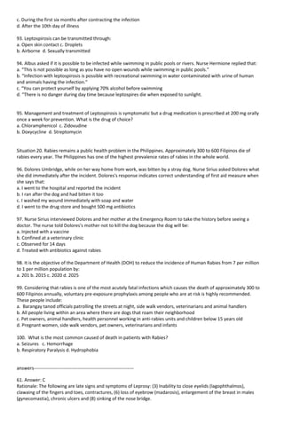 Communicable disease q&a | DOCX