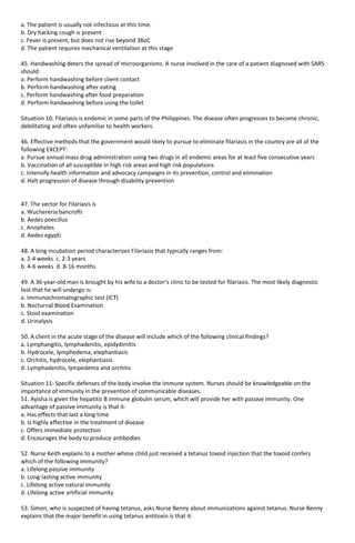 Communicable disease q&a | DOCX