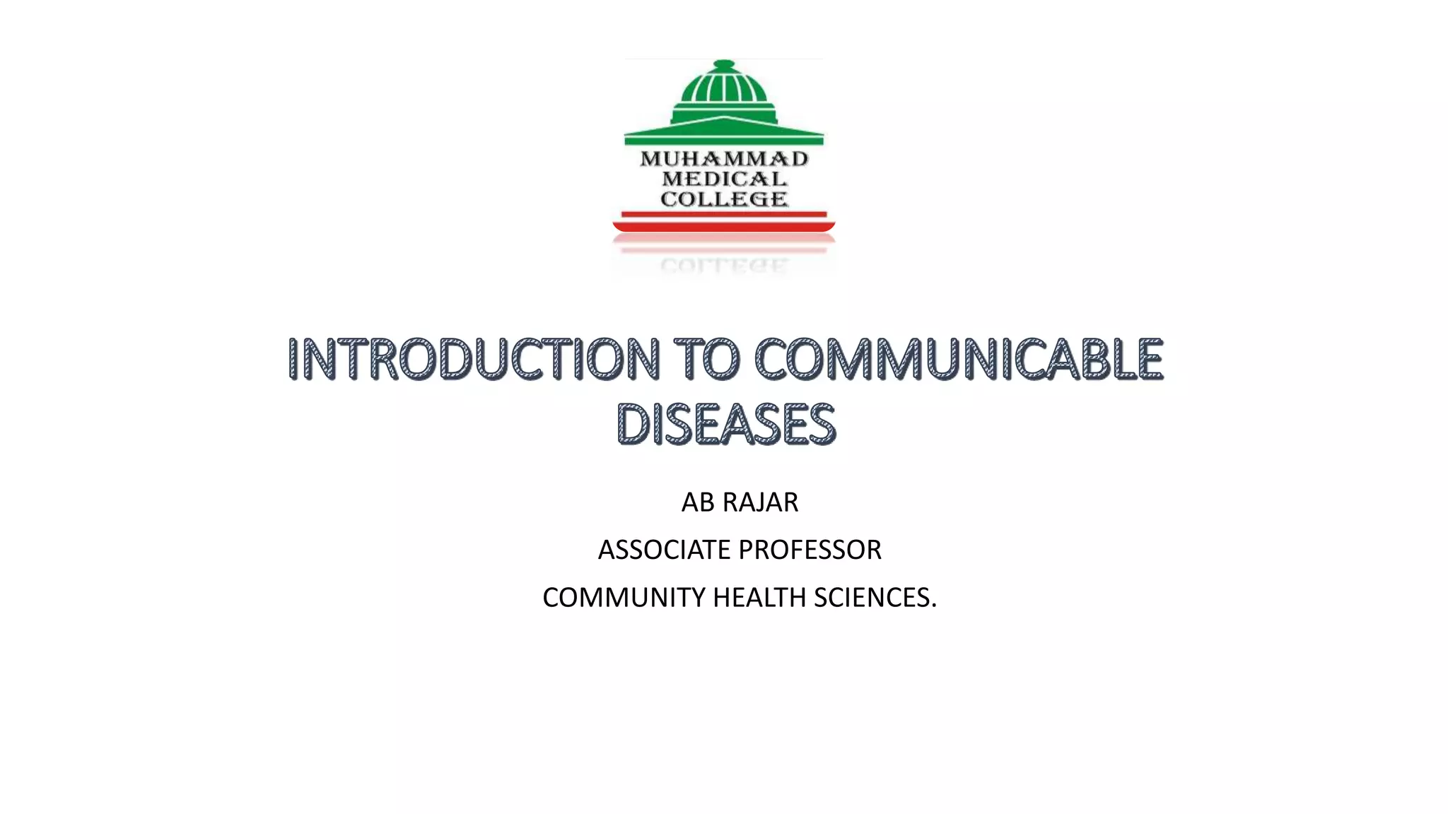 Introduction to Communicable diseases | PPTX