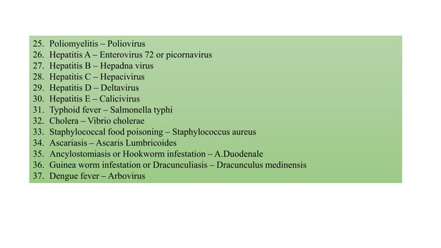 Communicable diseases and causative agents- a detailed chart | PPTX | Infectious Diseases ...
