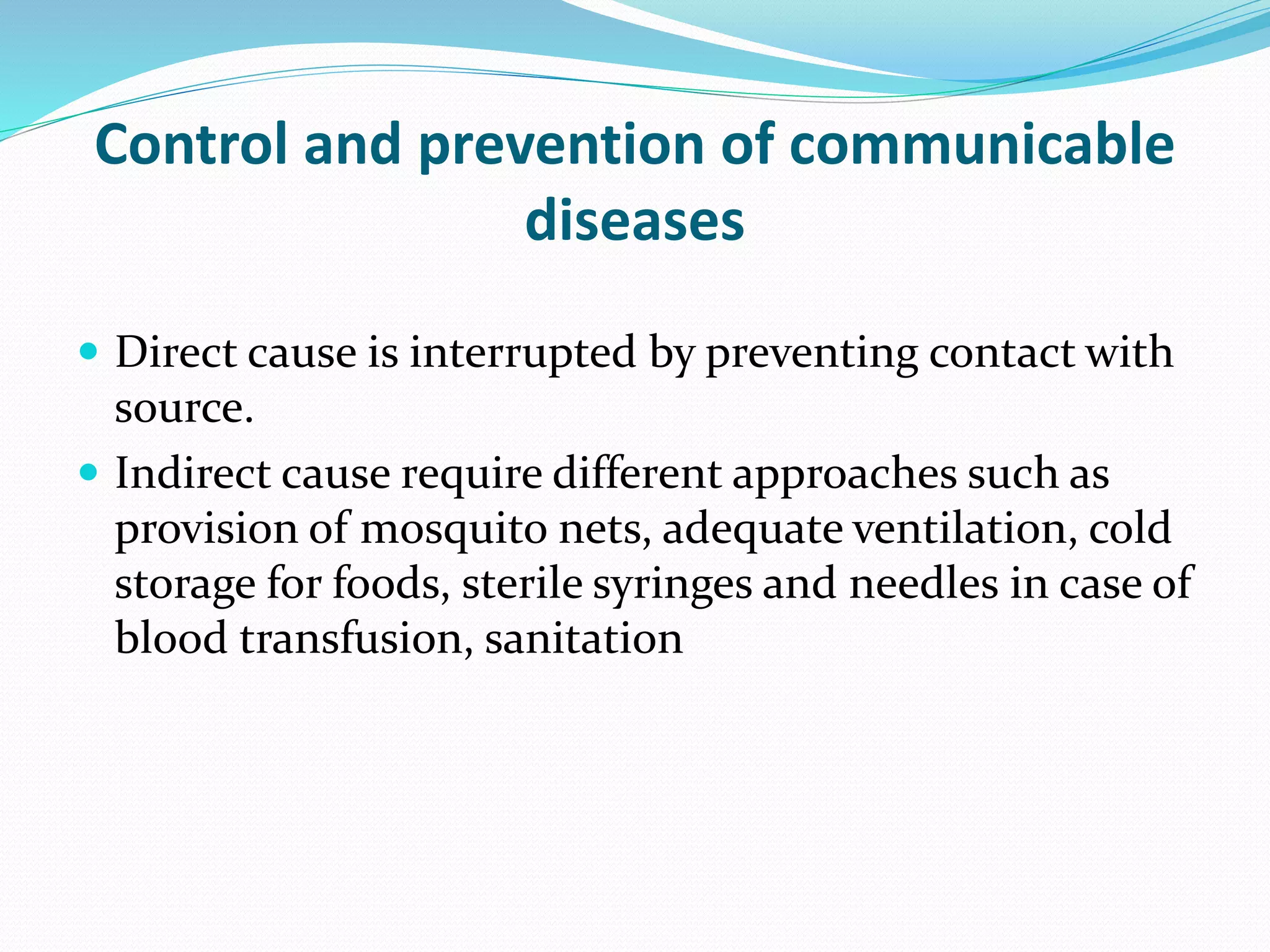 Communicable diseases, routes of transmission and control | PPTX