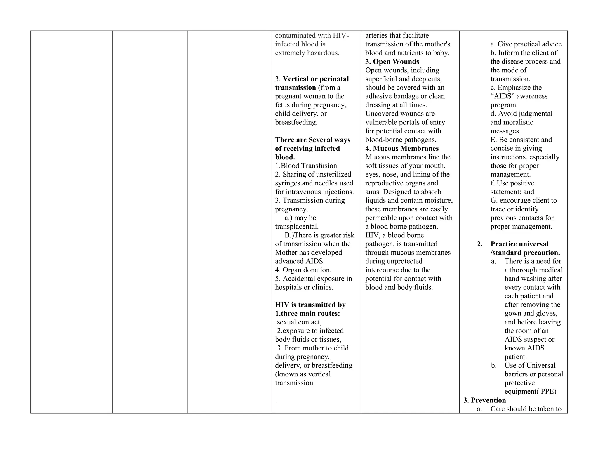 Communicable diseases table form | DOCX