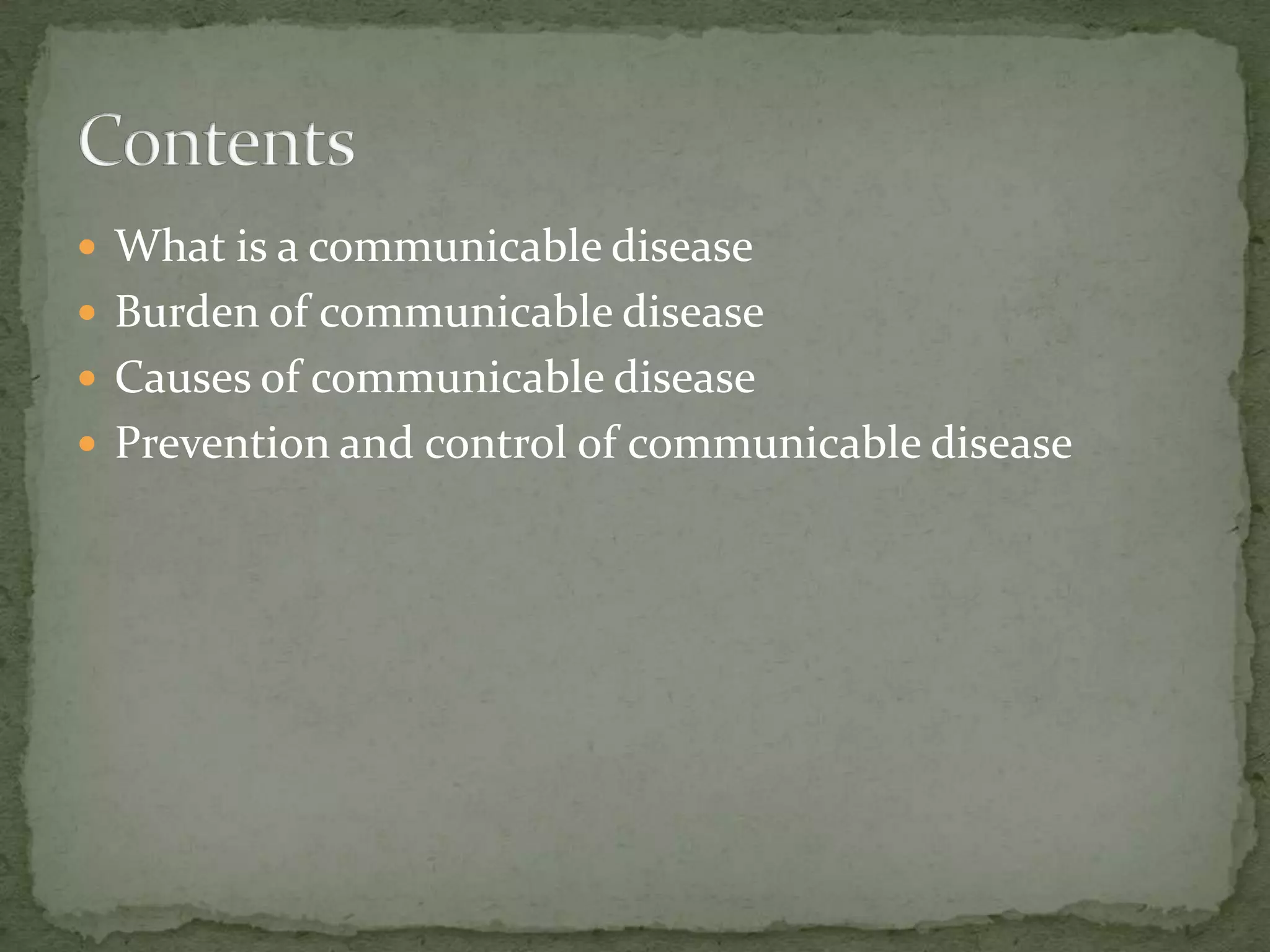 Communicable disease | PPTX