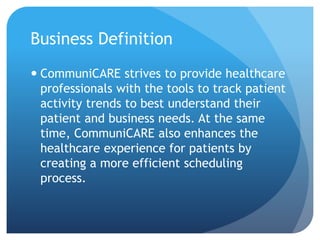 CommuniCARE initial presentation | PPTX