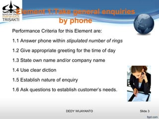 Communicate in english on the telephone | PPTX