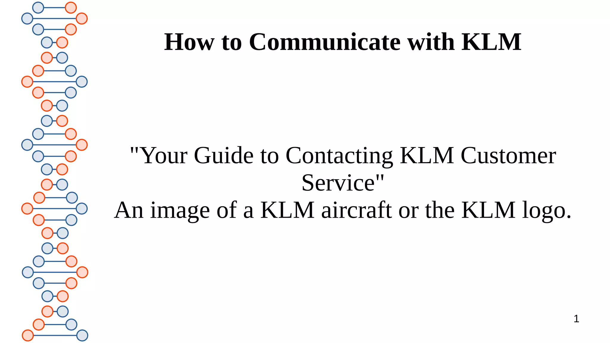 How do I Communicate with KLM? | PDF