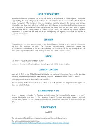 Communicating evidence-to-policy-makers | PDF