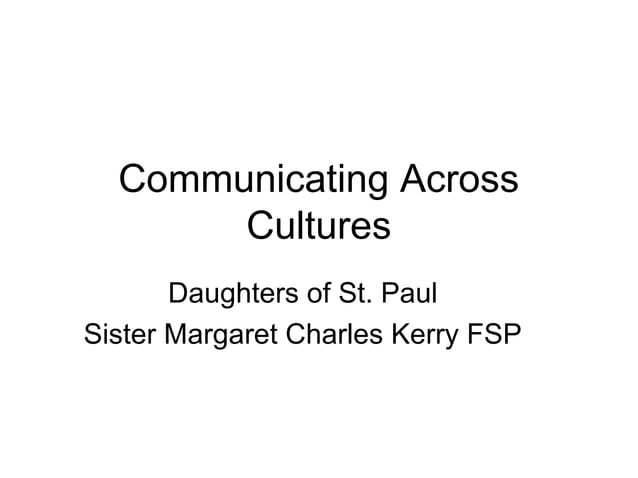 Communicating across cultures | PPT | Travel