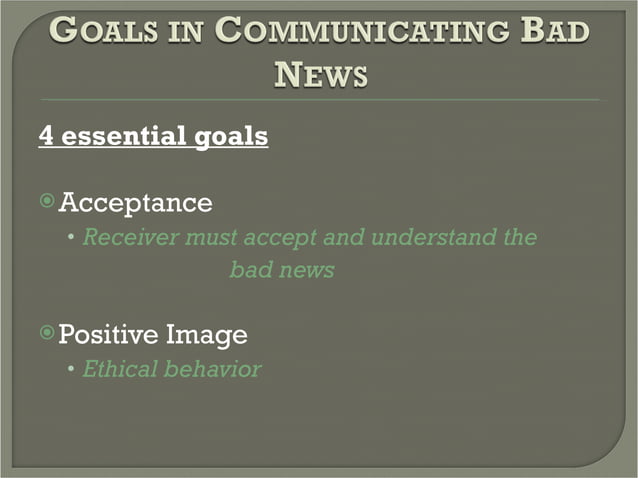 Communicating Bad News | PPT