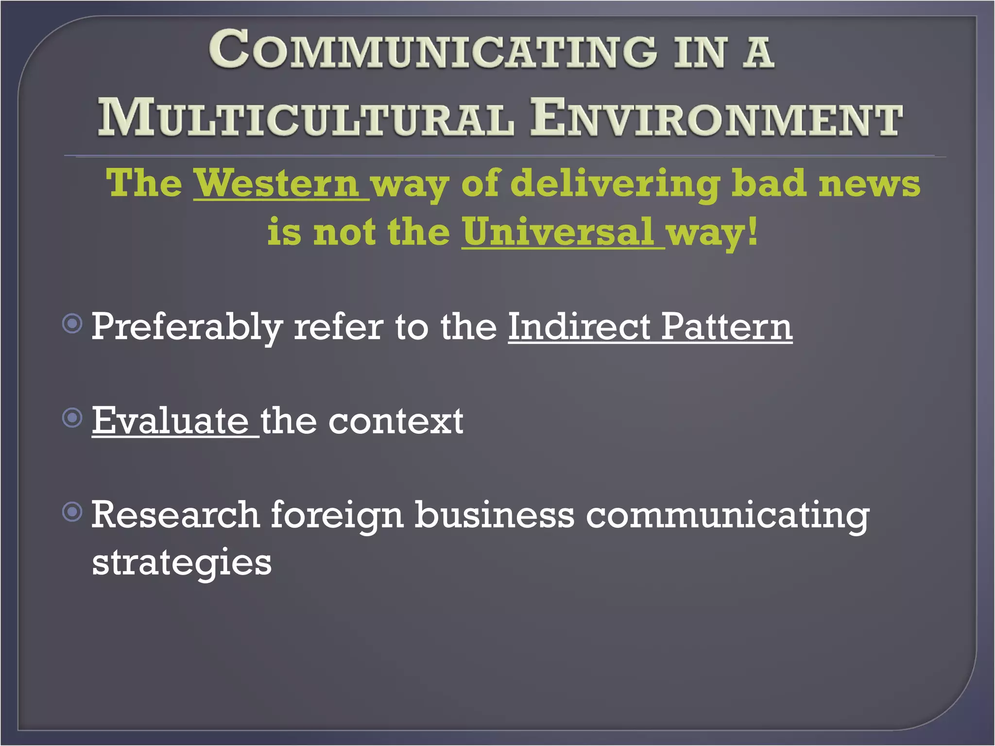 Communicating Bad News | PPT