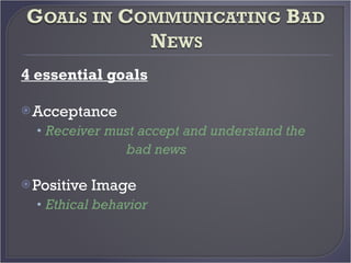 Communicating Bad News | PPT