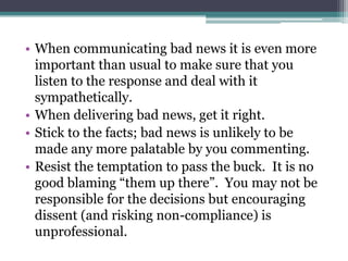 Communicating bad news | PPTX