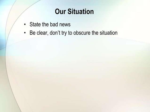 Communicating bad news | PPTX