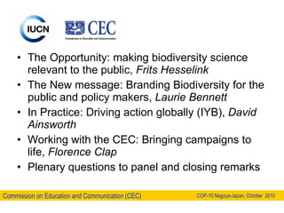Communicating biodiversity iucn cec slideshow | PPT