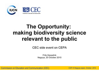 Communicating biodiversity iucn cec slideshow | PPT