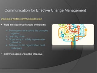 Communicating Change in Organizations | PPT